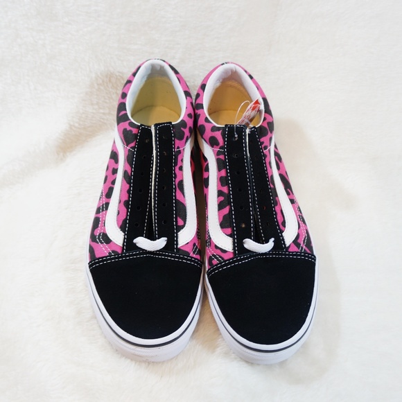 Vans | Shoes | Vans Old Skool Pink Black Leopard Print Shoes | Poshmark